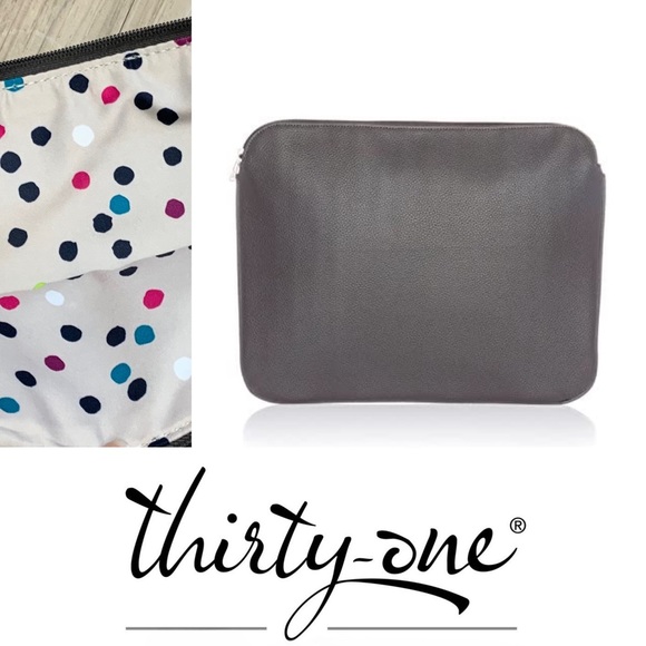 thirty-one | Bags | Thirty One Savvy Sleeve Laptop Bag In City Charcoal ...